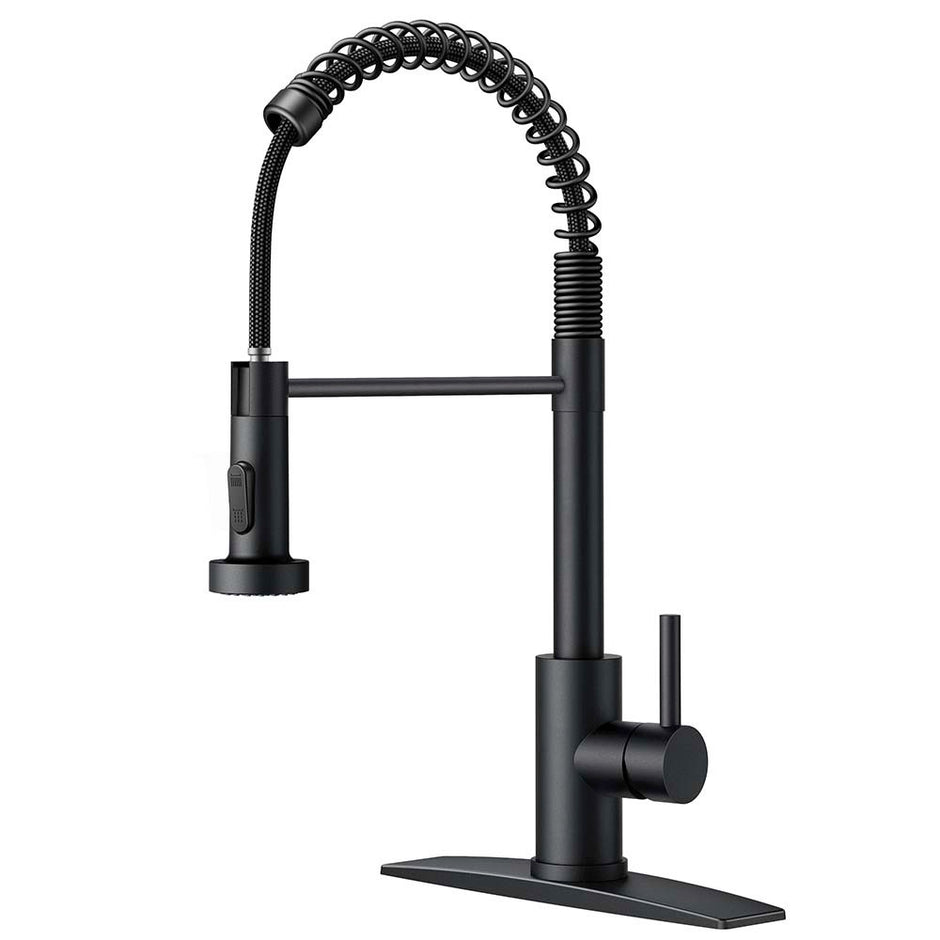 FORIOUS Kitchen Sink Faucet with Pull Down Sprayer Single Handle Stain ...