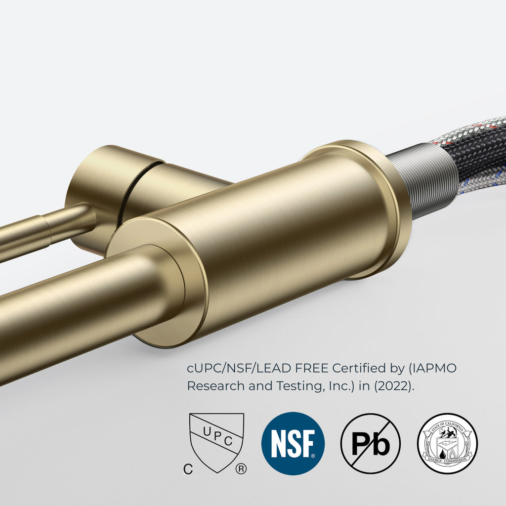 FORIOUS Kitchen Sink Faucet with Pull Down Sprayer Single Handle Stain ...